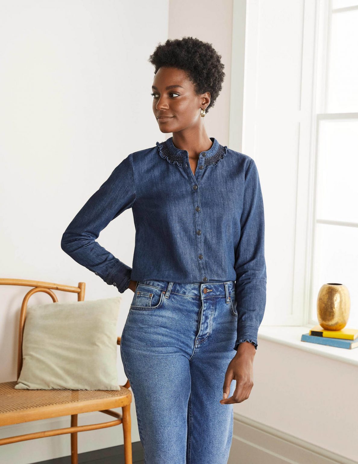 25 Denim Blouses You'll Want To Wear On Repeat