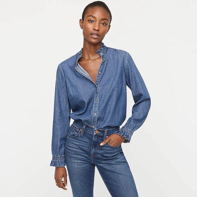 25 Denim Blouses You'll Want To Wear On Repeat