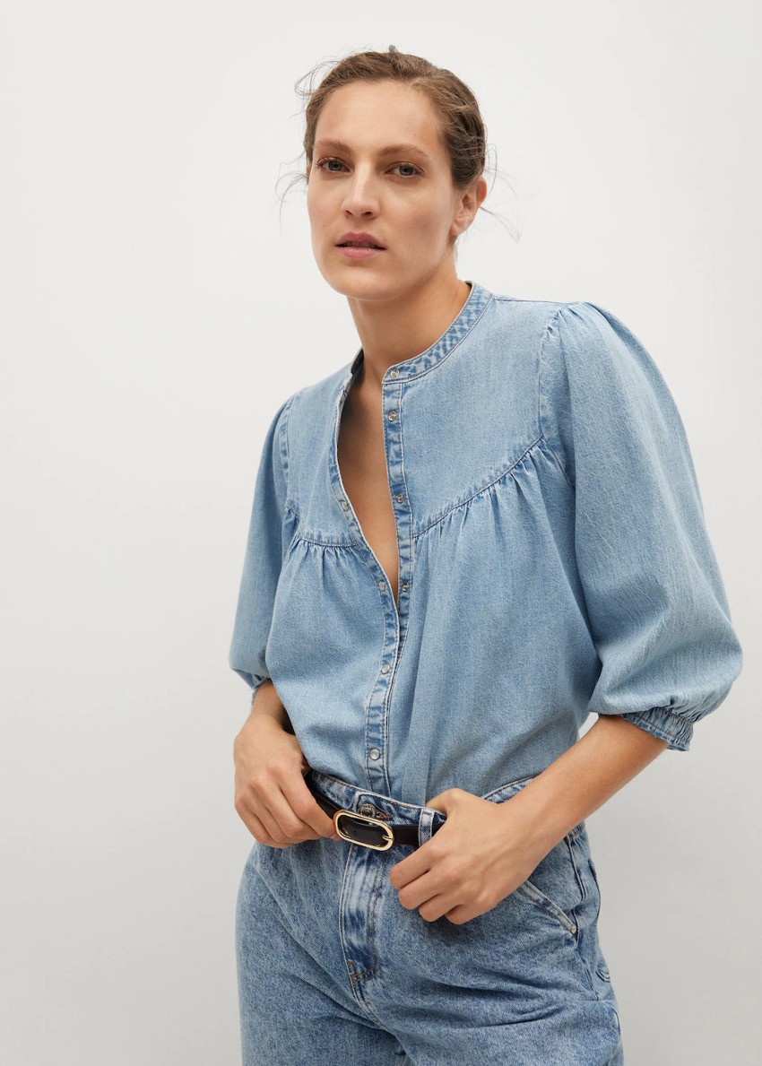25 Denim Blouses You'll Want To Wear On Repeat