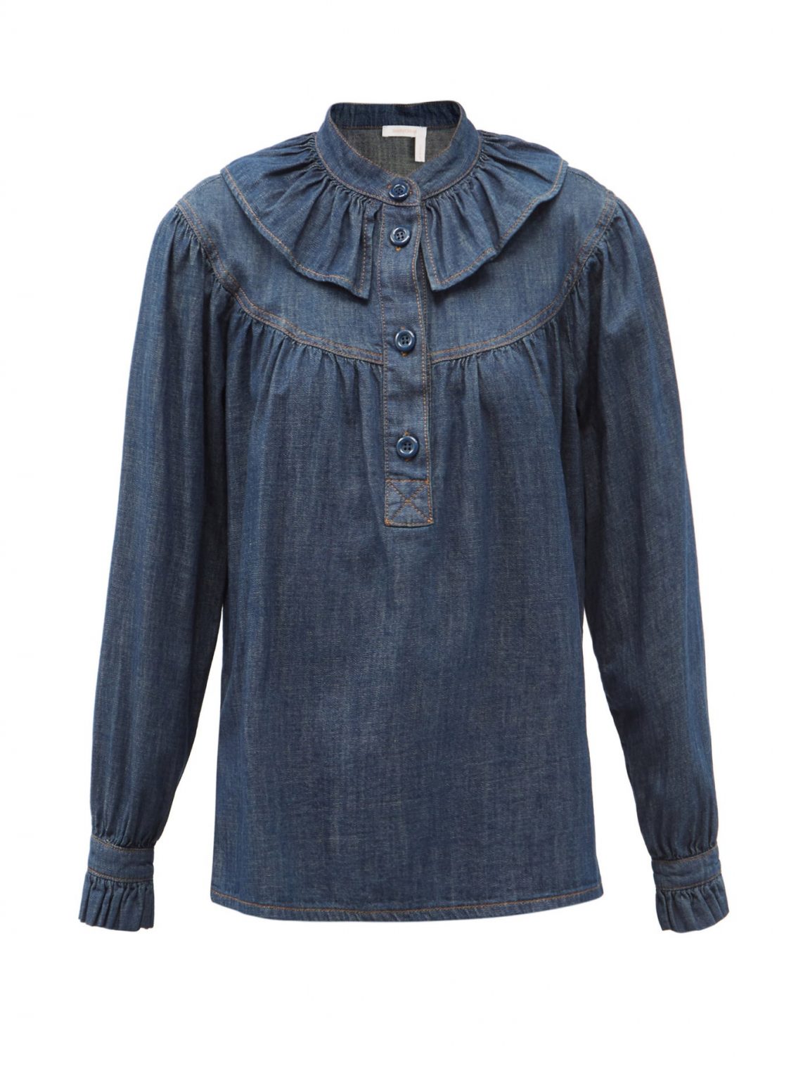 25 Denim Blouses You'll Want To Wear On Repeat